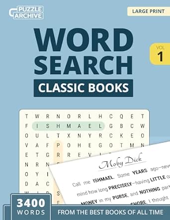 Word Search Classic Books - Vol 1 - Large Print: Archive, Puzzle ...