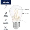 FLSNT A15 LED Edison Bulbs 60W Equivalent with White Glass, Dimmable E26 LED Bulbs for Pendant ...