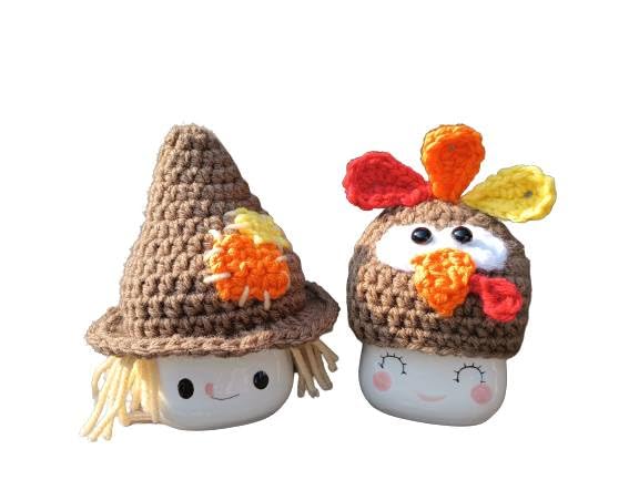 Amazon.com: Marshmallow Mug Hats Toppers Thanks Giving Fall Collection ...