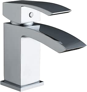 Stark Chrome Basin Mono Tap | Waterfall Spout Design | Lever Handle ...