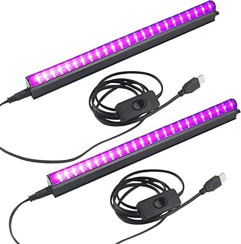 Amazon.co.jp: Black Light, LED Ultraviolet Light, 2 Pieces, 10 W, USB ...