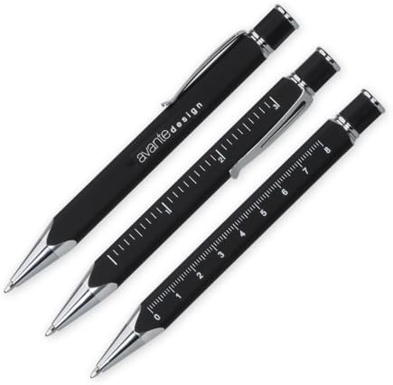 Amazon.com : Black Triangle Ballpoint Pen with Ruler : Fine Writing ...