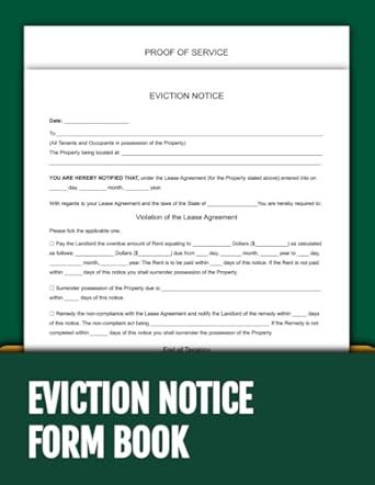 Eviction Notice Form Book: 60 State-Compliant Forms for Landlords and ...