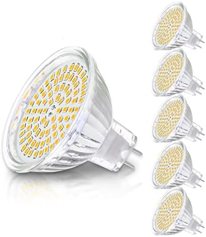 KDP GU5.3 LED Warmweiß, 5W MR16 LED Birne 12V, 50 Watt ersetzt, 3000K Warmweiß, 450LM, LED Spot ...