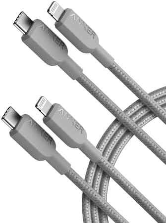 Amazon.com: Anker 310 USB C to Lightning Cable(6FT,2Pack, Grey), MFi ...