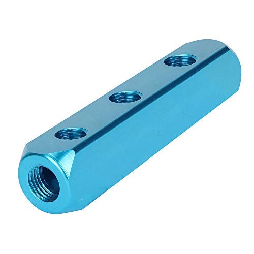 Buy 1/4" NPT 6-Port Air Pipe Manifold Block Divider Inline 6 Port Air ...