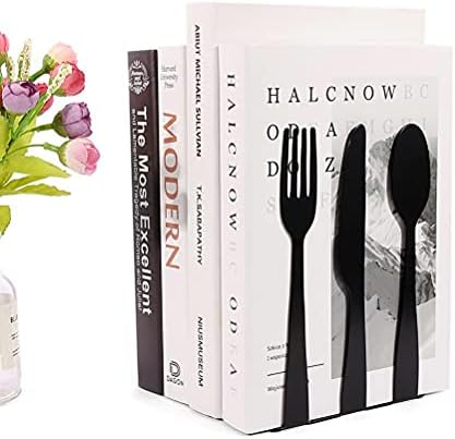 Decorative Kitchen Bookends for Recipe Books, Heavy-Duty, Self-Standing ...