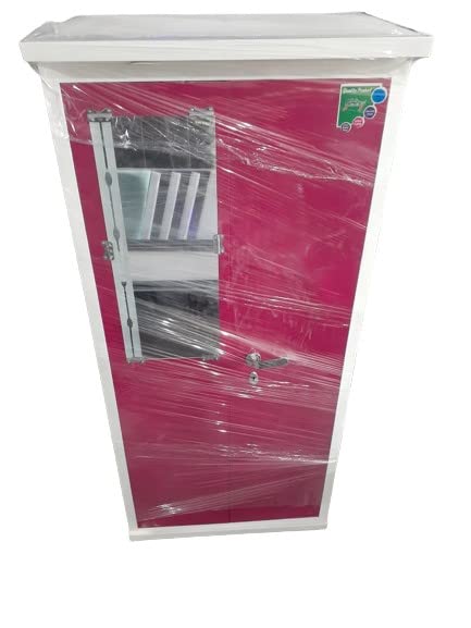 Teel Almirah 2 Door Almirah Metal Wardrobe with Locker Dark Brown Color ...