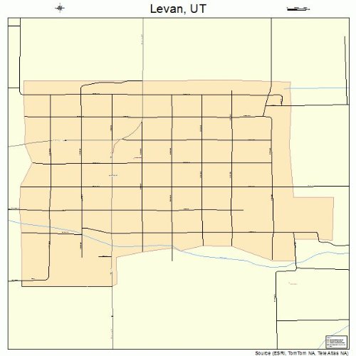 Amazon.com: Large Street & Road Map of Levan, Utah UT - Printed poster ...