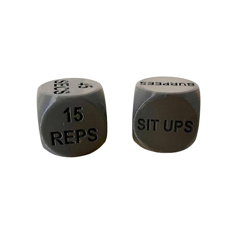 Personalised Exercise Workout Gym Dice - 3D Printed - novelty gift idea ...