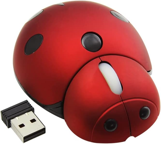 Amazon.com: Ladybug Wireless Mouse, Cute Animal Cordless Mini 3000 DPI ...