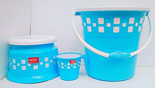 Milton Mozaic Plastic Bucket with Handle, 25 Liters, Blue | Home ...