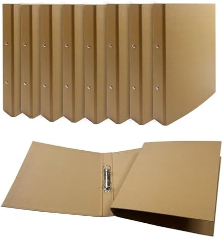 Pack of 10 A4 Kraft Paperboard Ring Binders 2-O Ring : Amazon.co.uk ...