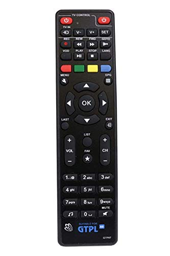 Buy LRIPL GTPL Remote Control Compatible for Set Top Box (Black) Online ...