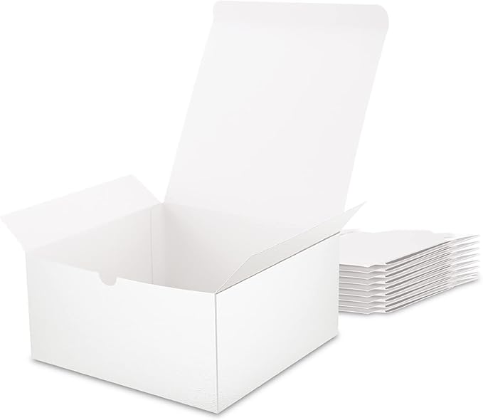 Amazon.com: MALICPLUS 10 Gift Boxes 8x8x4 Inches Gift Boxes with Lids ...