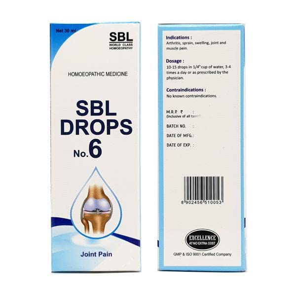 SBL Drops No 6 Joint Pain (30ml) : Amazon.in: Health & Personal Care