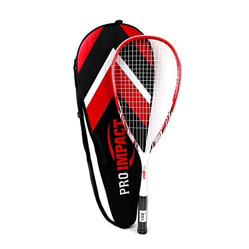 Pro Impact Graphite Squash Racket - Full Size with Carry On Cover and ...