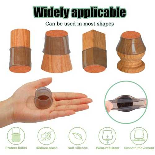 Silicone Chair Leg Caps, Pack of 24 Chair Leg Protectors, Protective ...