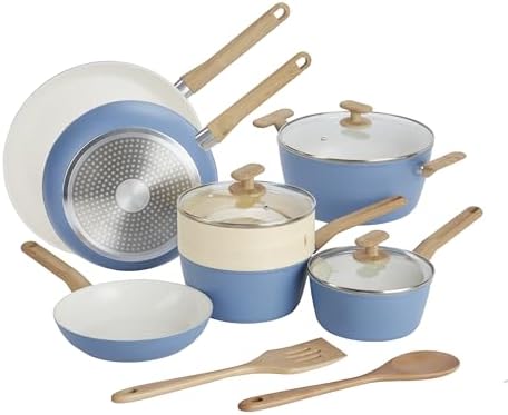 Amazon.com: GoodCook 10-Piece Healthy Ceramic Titanium-Infused Cookware ...