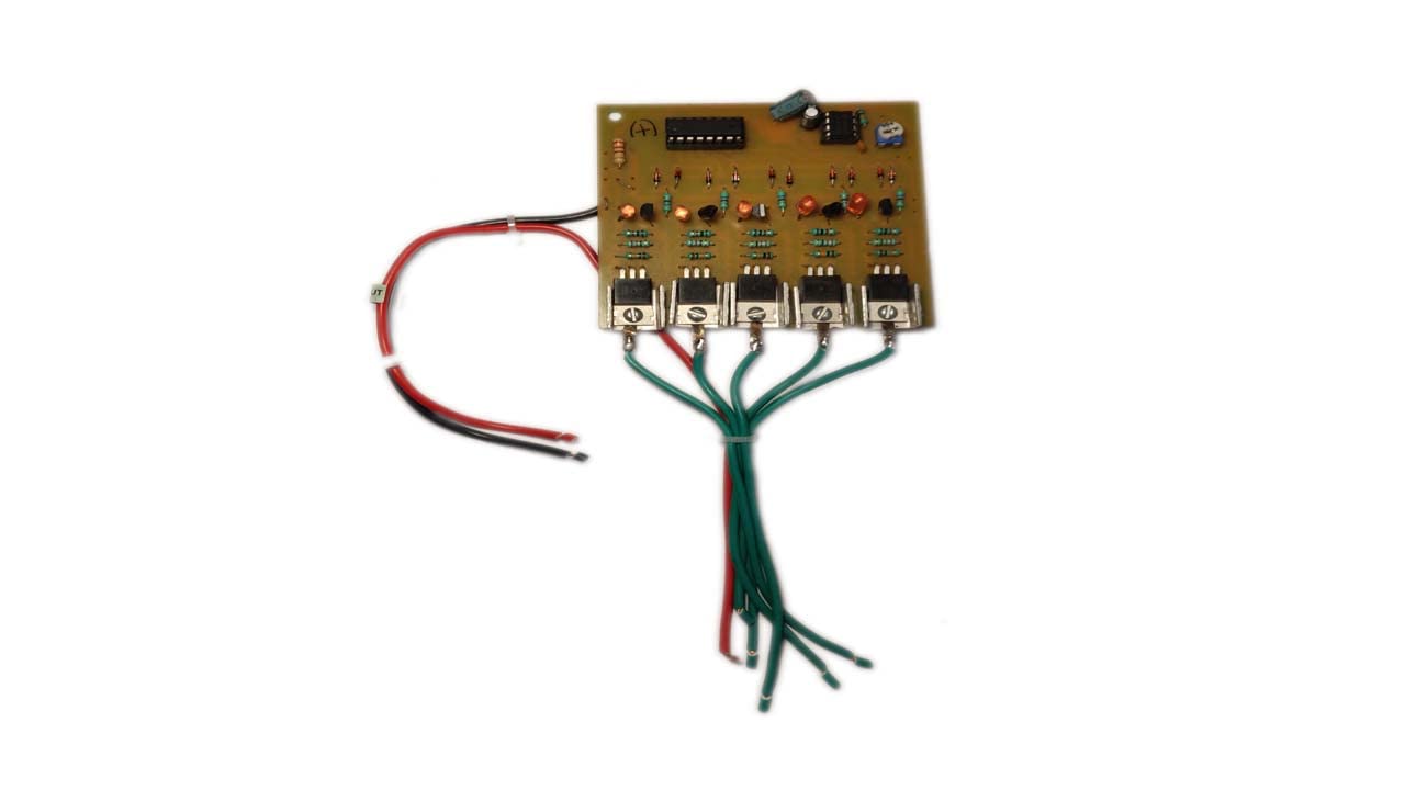MAHALUXMI 5 Channel LED Chaser Circuit Board 12 Volt DC Input 12 Volt ...