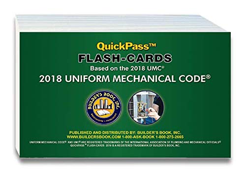 Uniform Mechanical Code QuickPass Flash-Cards based on the 2018 UMC ...