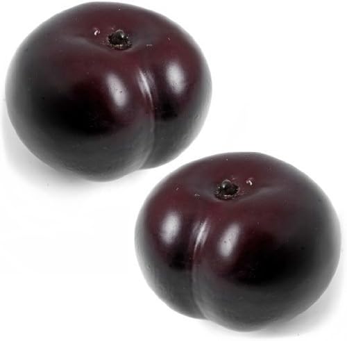 2 Artificial Plums - Plastic Decorative Fruit : Amazon.co.uk: Home ...