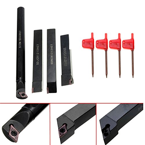 12pcs Internal Lathes 12mm Boring Bar Turning Tool Holder with Blades ...