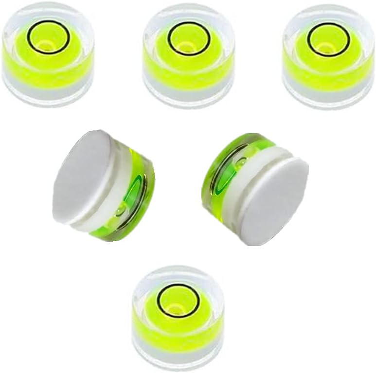 LAIESYA 6Pcs Double Sided Adhesive Bubble Spirit Levels Mini Circular ...
