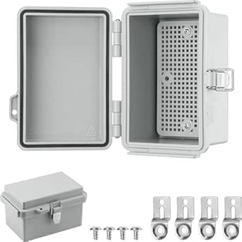 JANDECCN Waterproof Electrical Junction Box, Hinged Cover, IP67 ...