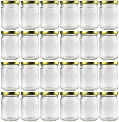 【AU Stock】12 Pack, 8 OZ Amber Round Glass Jar with Black Coated Aluminium Wadded Cap | Candle ...