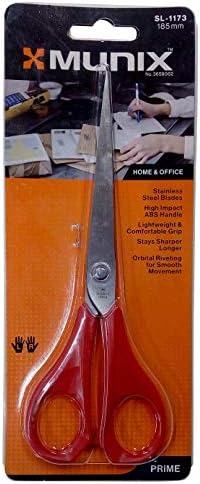 Munix SL-1173 185 mm / 7.2" Stainless Steel Scissors | Pointed Tip with ...