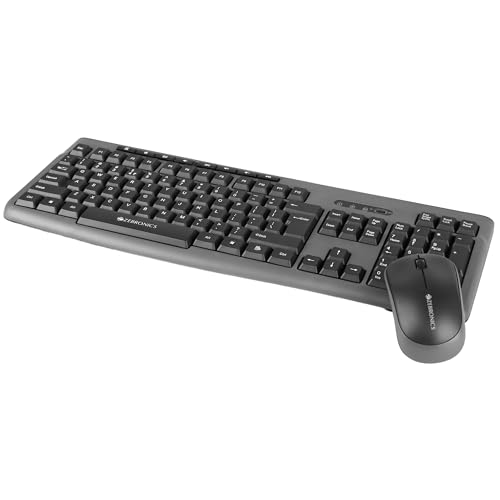 Zebronics Wireless Keyboard & Mouse Combo, 112 UV-Printed Keys, ₹ Key ...