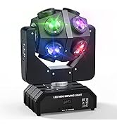 UKing 12 LEDs Moving Head Stage Light, RGBW Party Light Supports DMX ...