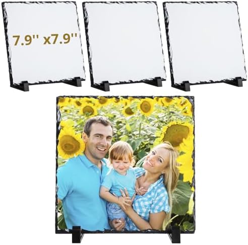 Amazon.com: 5 Pack Sublimation Slate Blanks Custom Stone Slate Picture ...