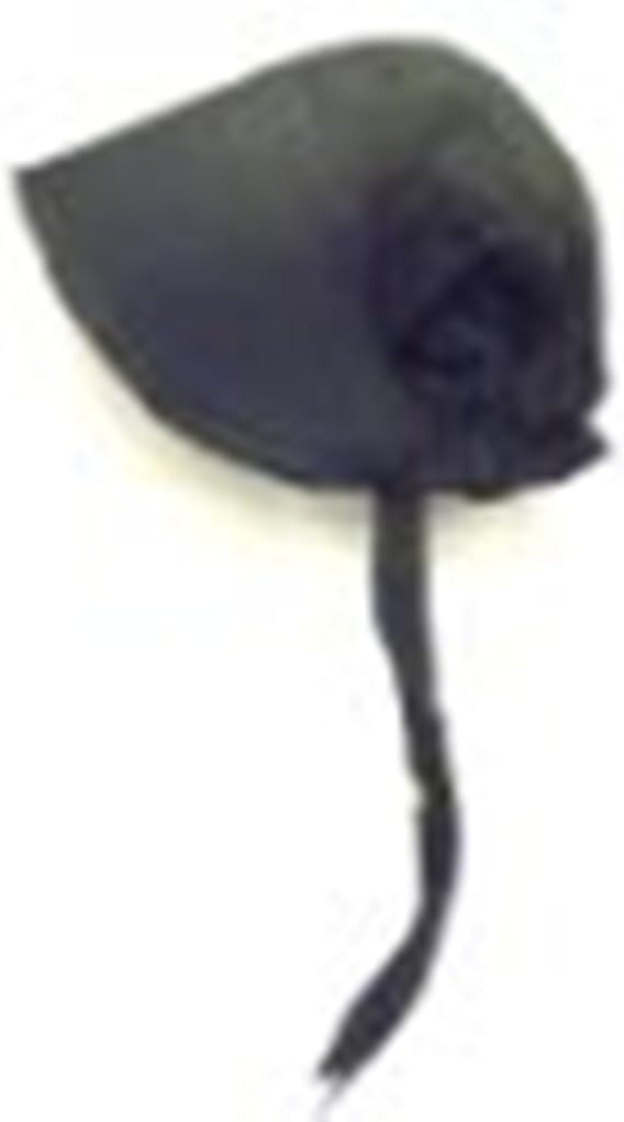 Amazon.com: 100% Black Cotton Prairie Pilgrim Amish Bonnet Large ...