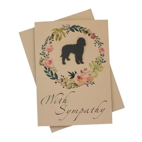 Amazon.com: Doodle Floral Wreath Sympathy Card | Handmade 5x7 Pet ...