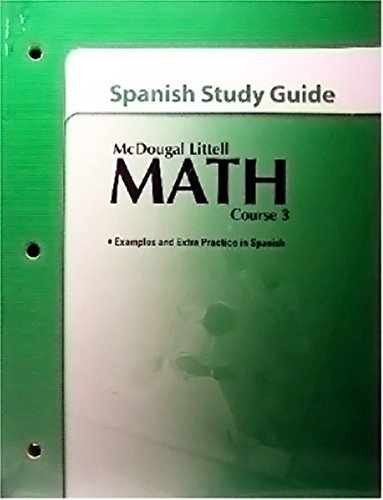 McDougal Littell Middle School Math, Course 3: Spanish Study Guide ...