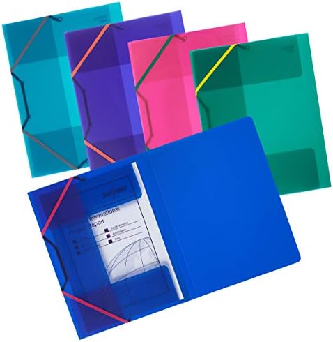 Snopake A4 FileLastic – Electra Assorted [Pack of 5] 3 Flap ...