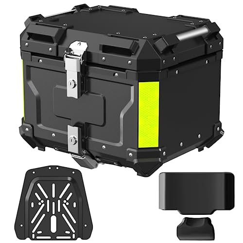 Snapklik.com : WANDA 55L Motorcycle Top Case, Aluminum Motorcycle Trunk ...