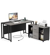 Amazon.com: LITTLE TREE 63 Inch Large Executive Office Desk, Simple ...