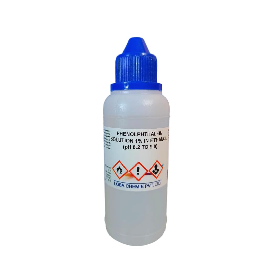Phenolphthalein Indicator Solution 1% in Ethanol 125 ml, (Accurate pH ...