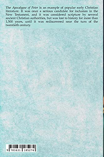 Snapklik.com : The Apocalypse Of Peter: Christian Apocrypha Series