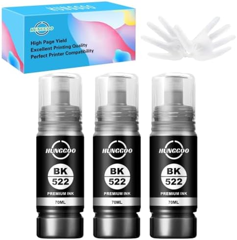 Amazon.com: EPSON 522 EcoTank Ink Ultra-high Capacity Bottle Black ...