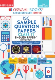 Oswaal ISC Sample Question Paper Class 11 English Paper 1 Language Book ...