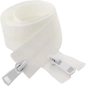 Hyuwdai 5# Plastic Nylon Invisible Zipper Black White Double Slider ...