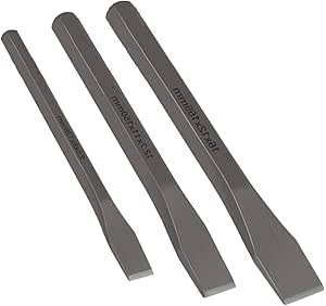 3-Piece Heavy Duty Cold Chisels Set 3/8 in 1/2 in 5/8 in CR-V Heat ...