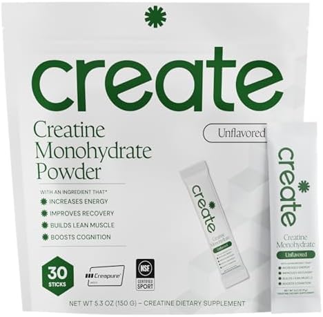 Amazon.com: Create Creatine Monohydrate Powder - Creatine Travel ...