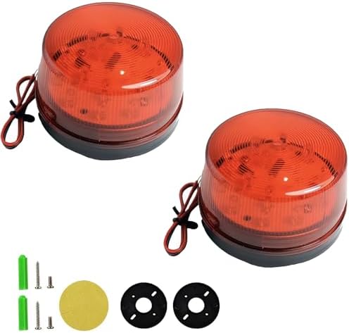 Amazon.com: Red Strobe Beacon Light,Lelukee 2pcs DC 12V Flashing Light ...