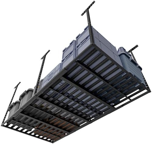 Amazon.com: eShelf 4ftx8ft Overhead Garage Storage Rack, Heavy-Duty ...