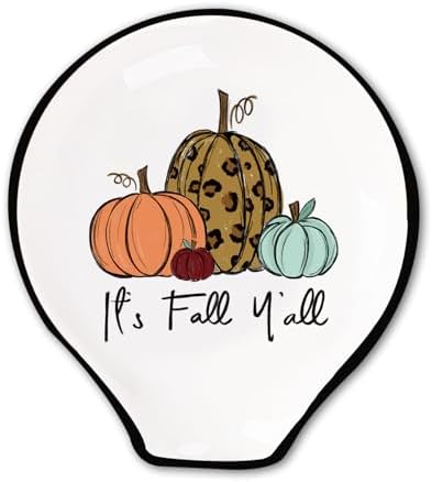 Amazon.com: Whaline 4Pcs Fall Spoon Rest Maple Leaves Ceramic Spoon ...